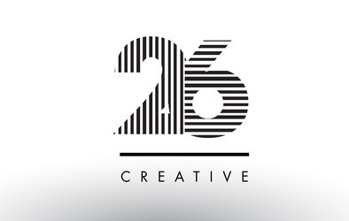 Lines forming number logo design - 6 Royalty Free Vector