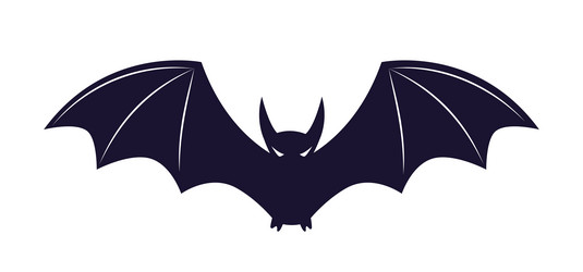 Black bat sticker Royalty Free Vector Image - VectorStock