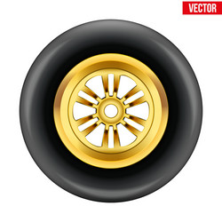 Race wheel and tire symbol Royalty Free Vector Image