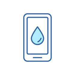Water drink reminder silhouette icon app of daily Vector Image