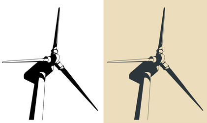 Wind generator close up Royalty Free Vector Image