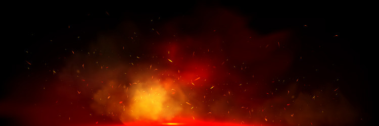 Fire and ember overlay effect and smoke background