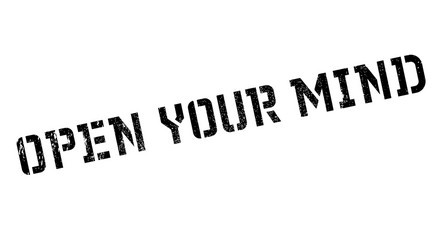 Open your mind stamp Royalty Free Vector Image
