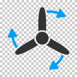 Three bladed screw rotation icon Royalty Free Vector Image