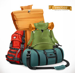 Hiking backpack Royalty Free Vector Image - VectorStock