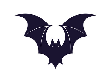 Black bat sticker Royalty Free Vector Image - VectorStock