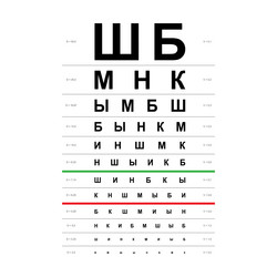 Monoyer chart eye test medical Royalty Free Vector Image