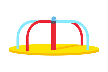 Swinging round carousel for children s playground Vector Image