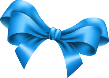 Big blue bow Royalty Free Vector Image - VectorStock