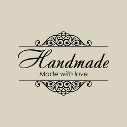 Handmade emblem Royalty Free Vector Image - VectorStock
