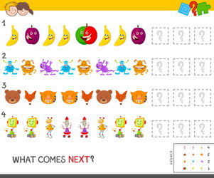 Educational pattern game for kids with objects Vector Image