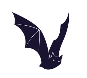 Black bat sticker Royalty Free Vector Image - VectorStock