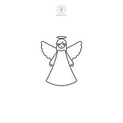 Angel icon symbol isolated on white background Vector Image