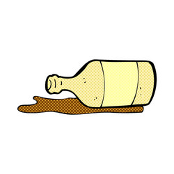 Comic cartoon spilled beer Royalty Free Vector Image