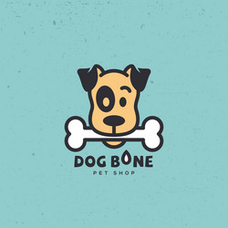 Dog bone logo Royalty Free Vector Image - VectorStock