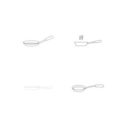 Frying pan logo design Royalty Free Vector Image