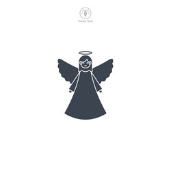 Angel icon symbol isolated on white background Vector Image