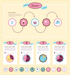 Food infographic template Royalty Free Vector Image
