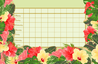 Flower Timetable Vector Images (over 520)