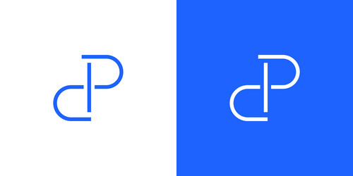 Unique and modern pc logo design Royalty Free Vector Image