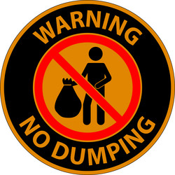 Caution no waste symbol sign isolate on white Vector Image
