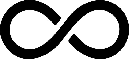 Infinity icon eternity infinite endless Royalty Free Vector