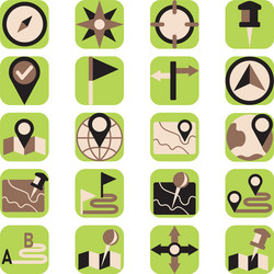 Navigation map on a white background Royalty Free Vector