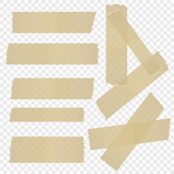 Adhesive tape old paper scotch tapes masking Vector Image