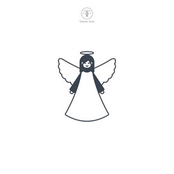 Angel icon symbol isolated on white background Vector Image