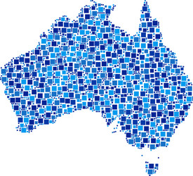Dot australia map Royalty Free Vector Image - VectorStock