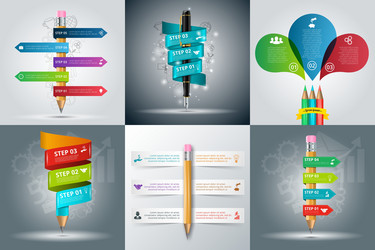 Educational infographics template Royalty Free Vector Image