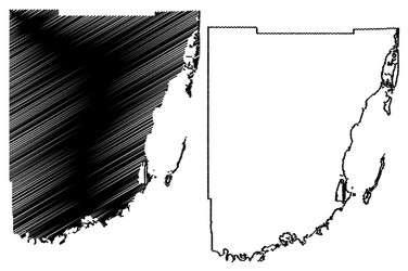 Miami-dade county florida us united states Vector Image