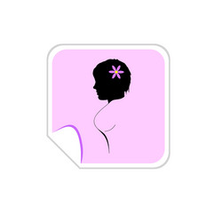 Girl cv icon cartoon work candidate Royalty Free Vector