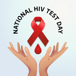 Graphic of national hiv testing day good Vector Image