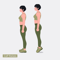 Calf Raises Exercise Vector Images (92)