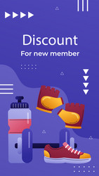 Gradient gym and fitness design template Vector Image