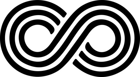 Infinity icon eternity infinite endless Royalty Free Vector