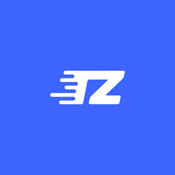Letter tz fast speed technology modern logo design