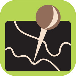 Navigation map on a white background Royalty Free Vector