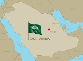 Highly detailed iranian map with flag Royalty Free Vector