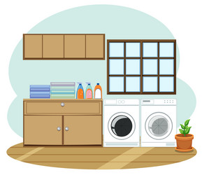 Laundry room objects set Royalty Free Vector Image