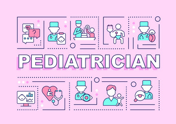 Pediatric services word concepts light blue banner