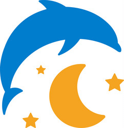 Moon sleep logo icon design Royalty Free Vector Image