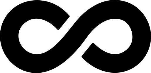 Infinity icon eternity infinite endless Royalty Free Vector