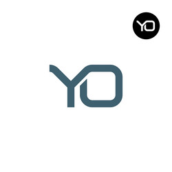 Letter oy yo monogram logo design Royalty Free Vector Image