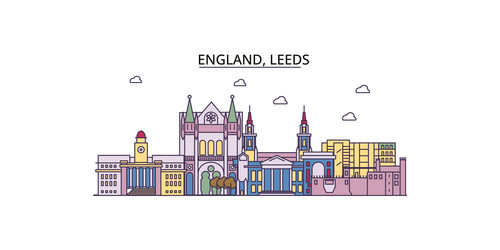 United kingdom west yorkshire tourism landmarks Vector Image