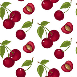 Cute cherry seamless pattern good for textile Vector Image