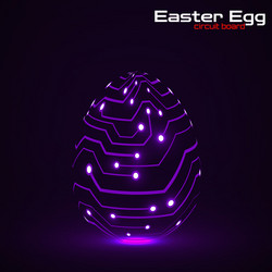 Abstract technology easter eggs with circuit Vector Image