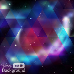 Triangle background with galaxy texture Royalty Free Vector