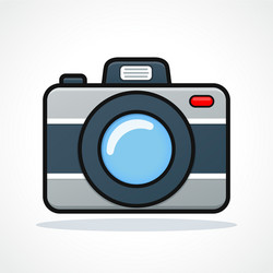 Camera icon beige color Royalty Free Vector Image